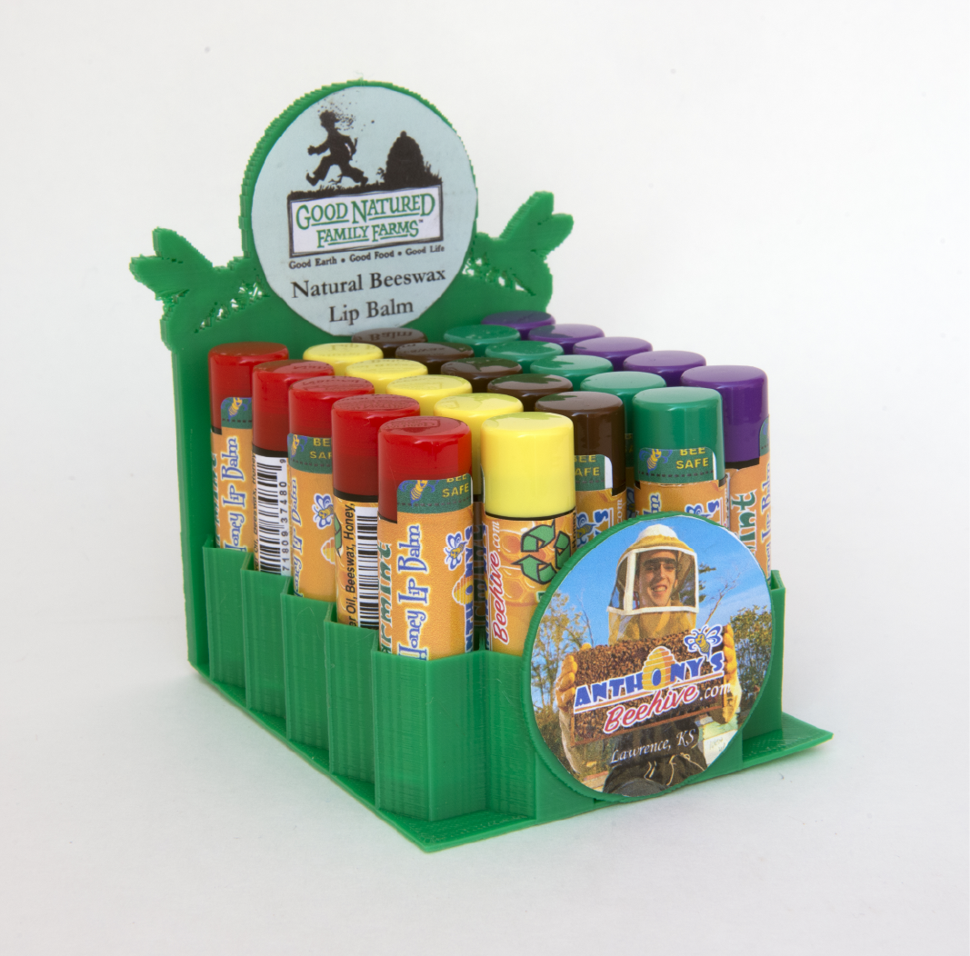 25 tube Beeswax Lip Balm Counter Display for Resellers/wholesale ...